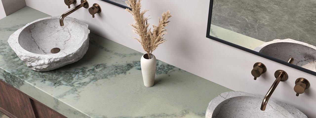 Caesarstone ICON 8477 Ocean Sage | Naturstein Risse