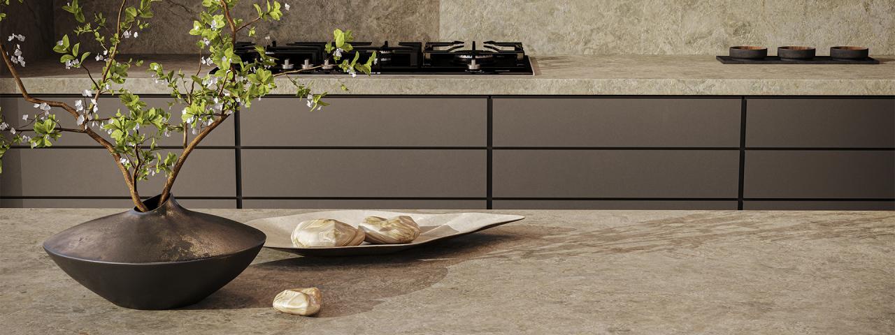 Caesarstone Porcelain 542 Mosstone | Naturstein Risse